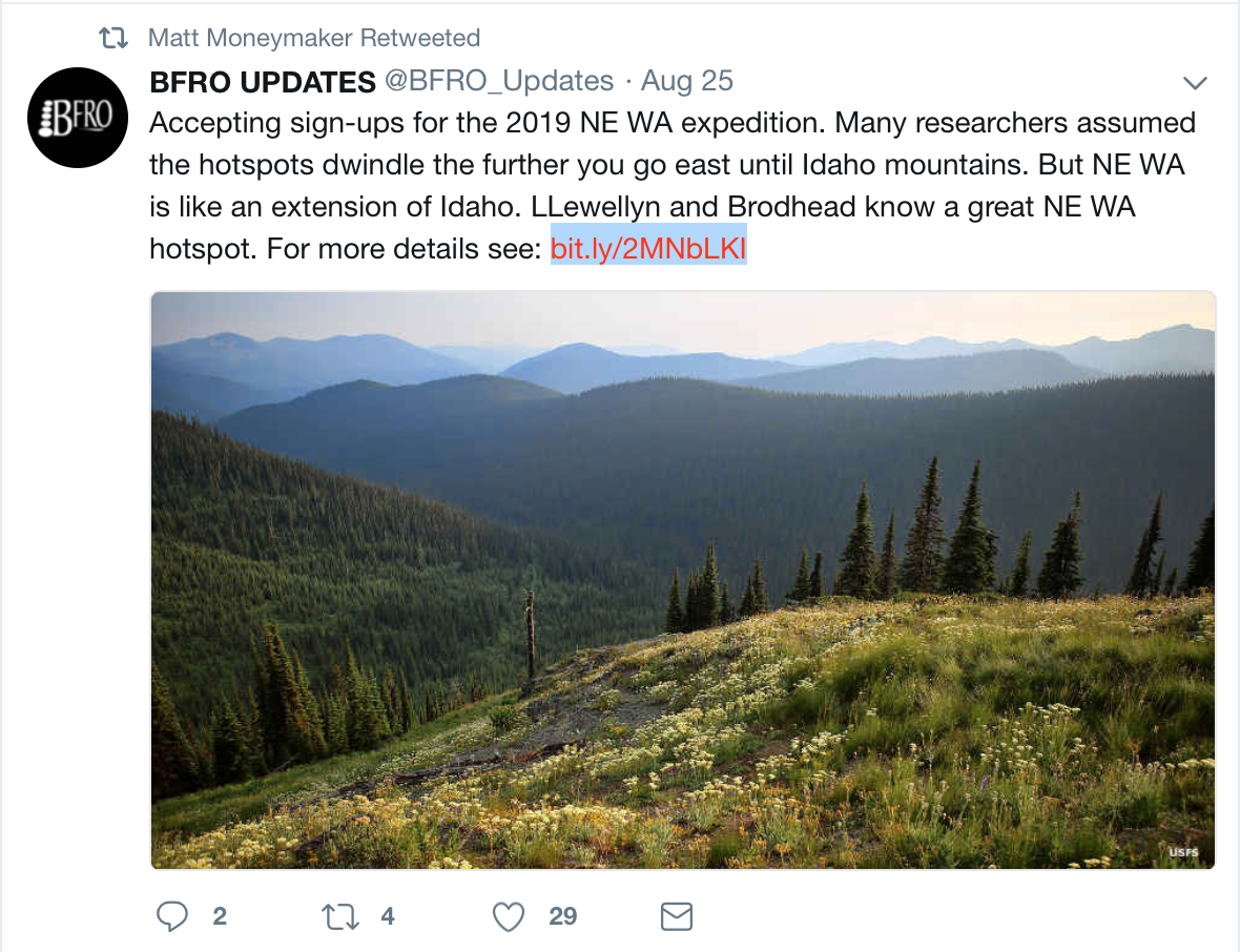 BFRO accepting applications for 2019 Ohio and Washington expeditions