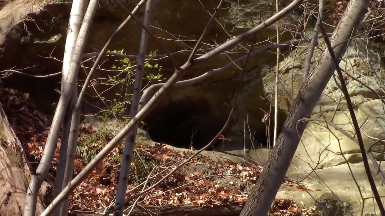 Cave overlooking gifting area and possible structures in video by ...